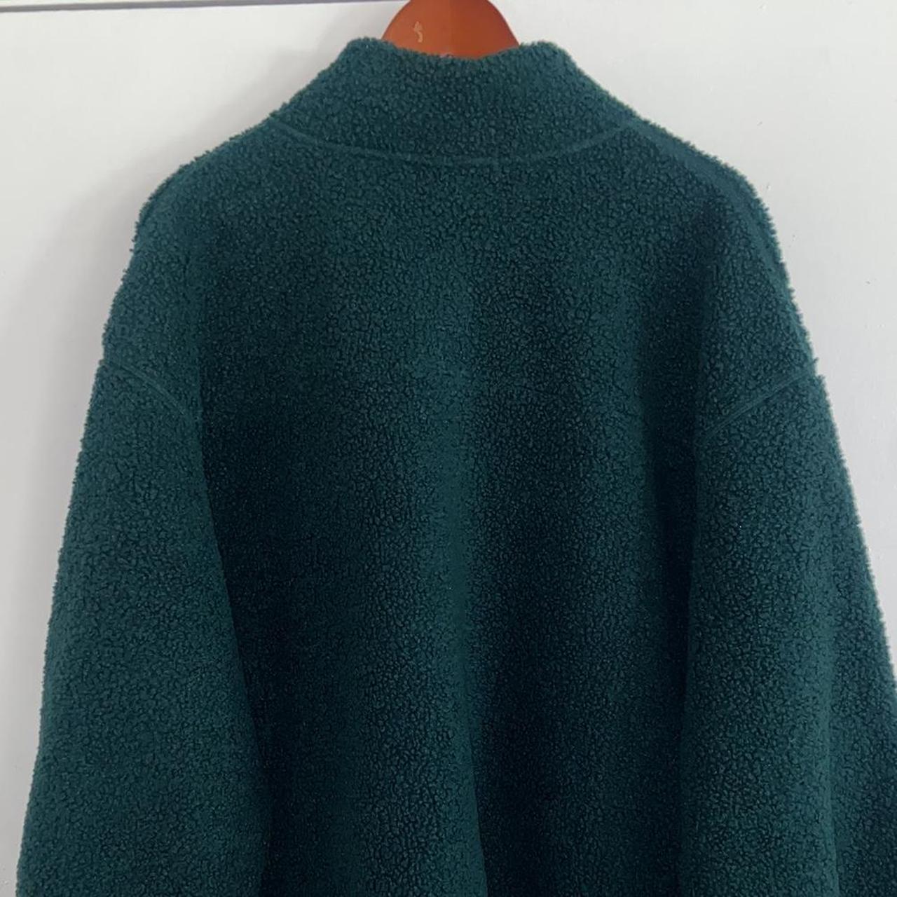 Men’s green oversized fuzzy puffer jacket long... - Depop
