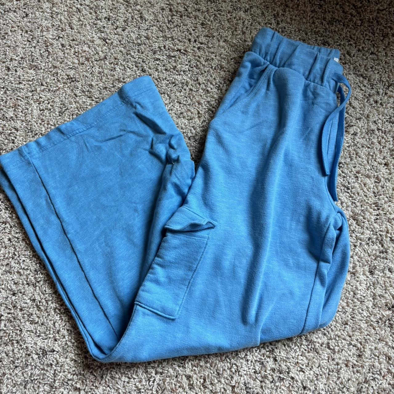 Target Colsie Blue Wide leg Cargo sweatpants - Size... - Depop