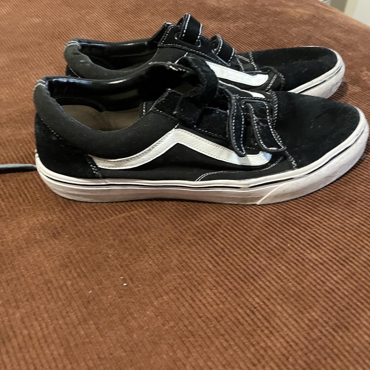 Velcro Vans Old Schools Used condition Size 10.5 US - Depop