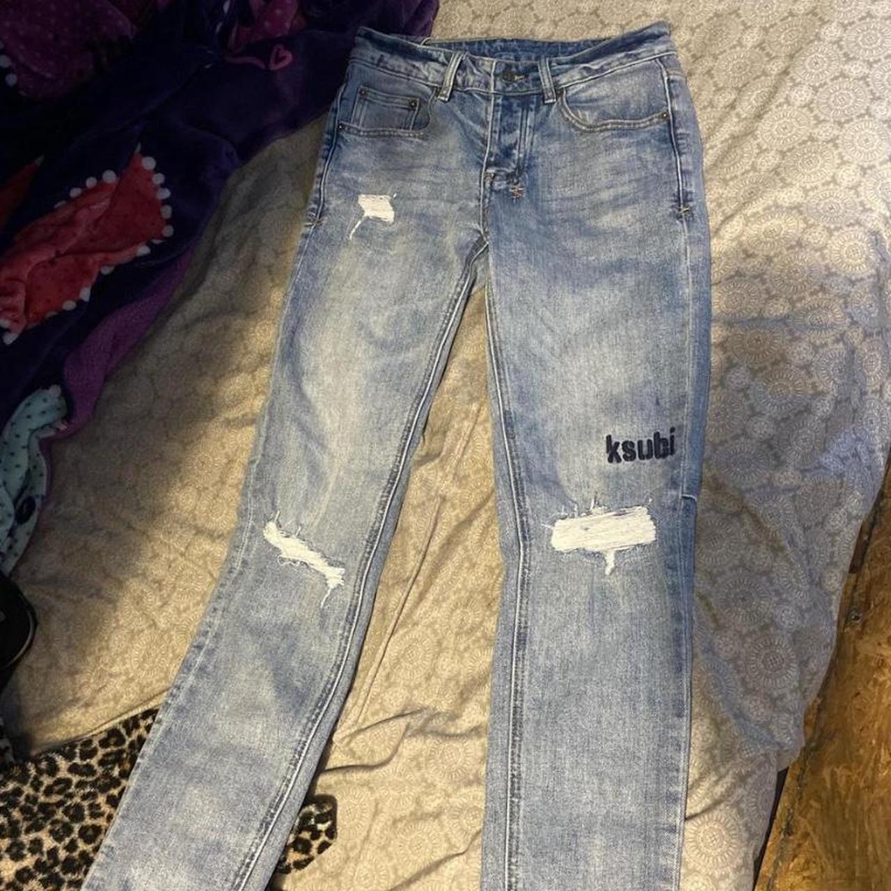Ksubi blue ripped jeans #rippedjeans the tag ripped... | Depop