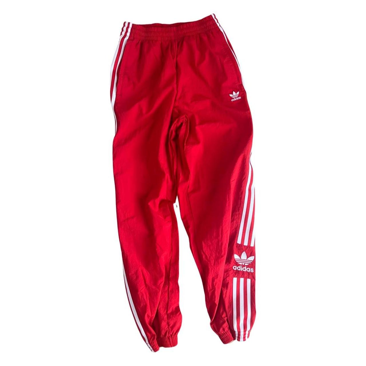 red adidas track pants size s - Depop