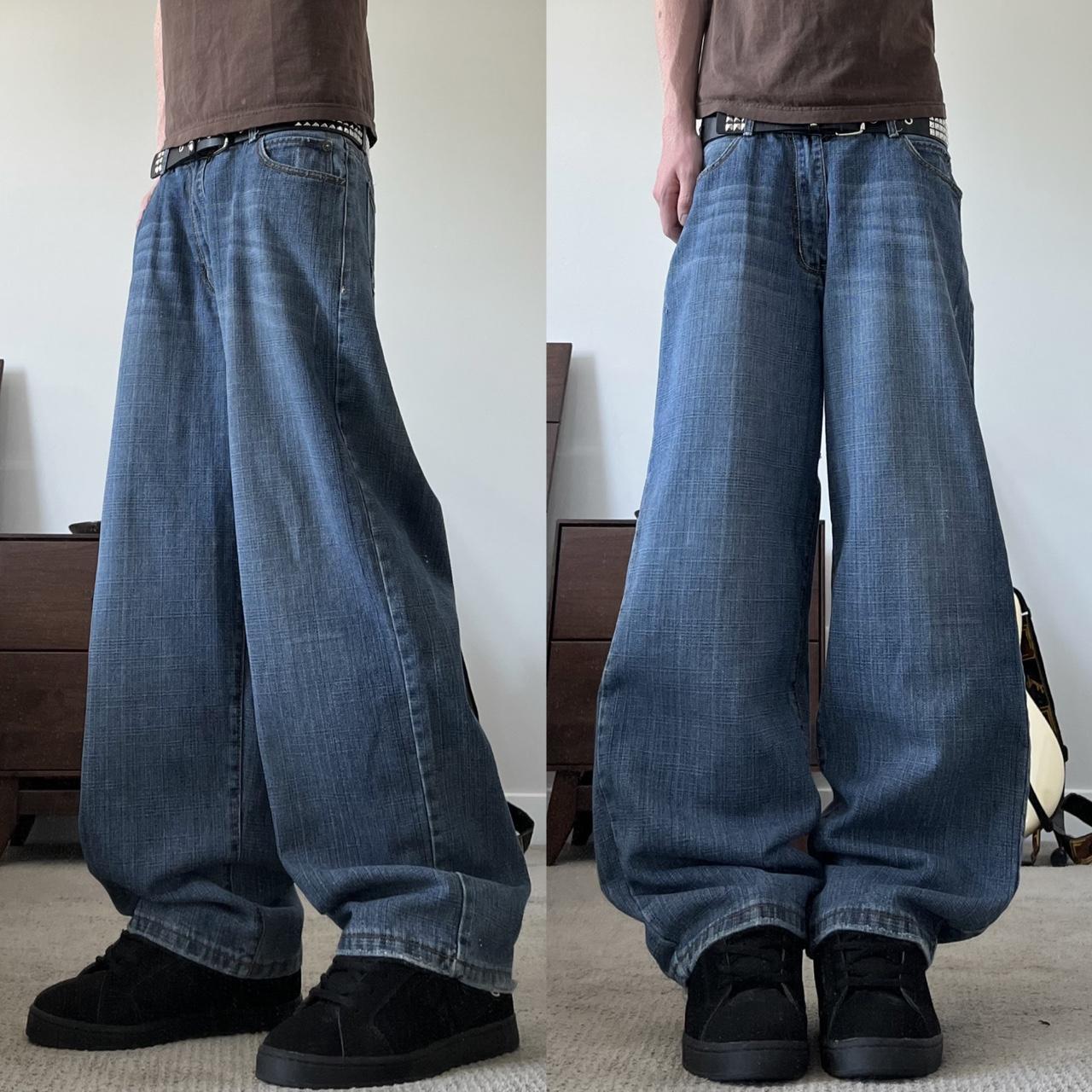 Y2k Grunge Baggy Faded Jeans Faded jeans from the... - Depop