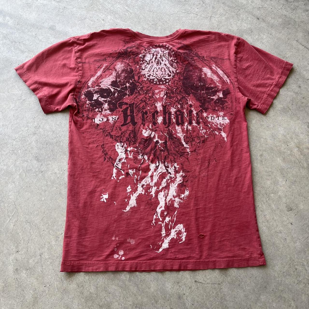 Cyber y2k grunge affliction tee Grunge style tee... - Depop