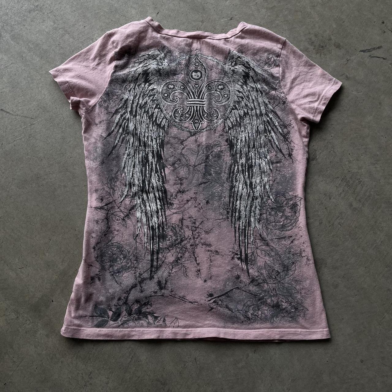 Cyber y2k grunge mall goth tee Grunge style tee... - Depop