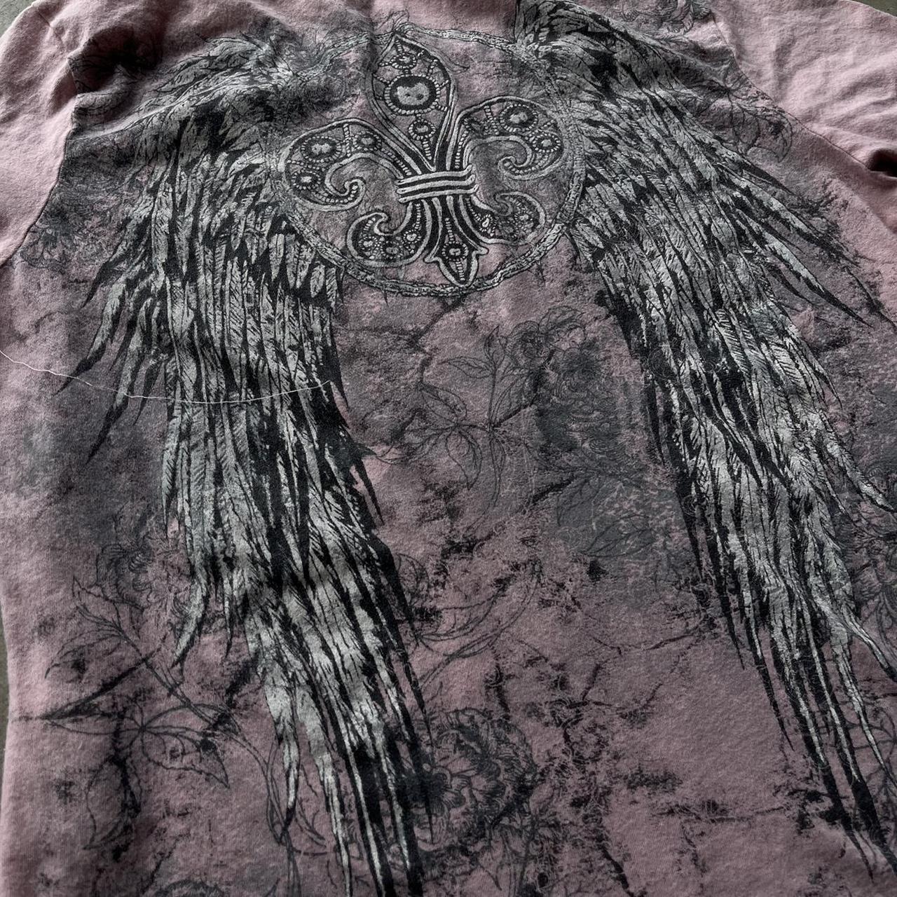 Cyber y2k grunge mall goth tee Grunge style tee... - Depop