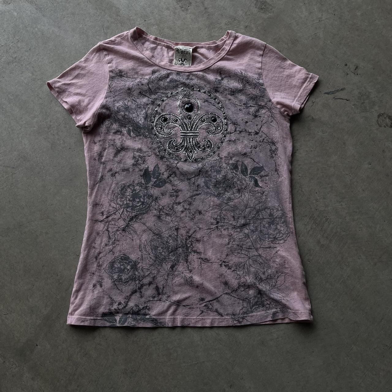 Cyber y2k grunge mall goth tee Grunge style tee... - Depop