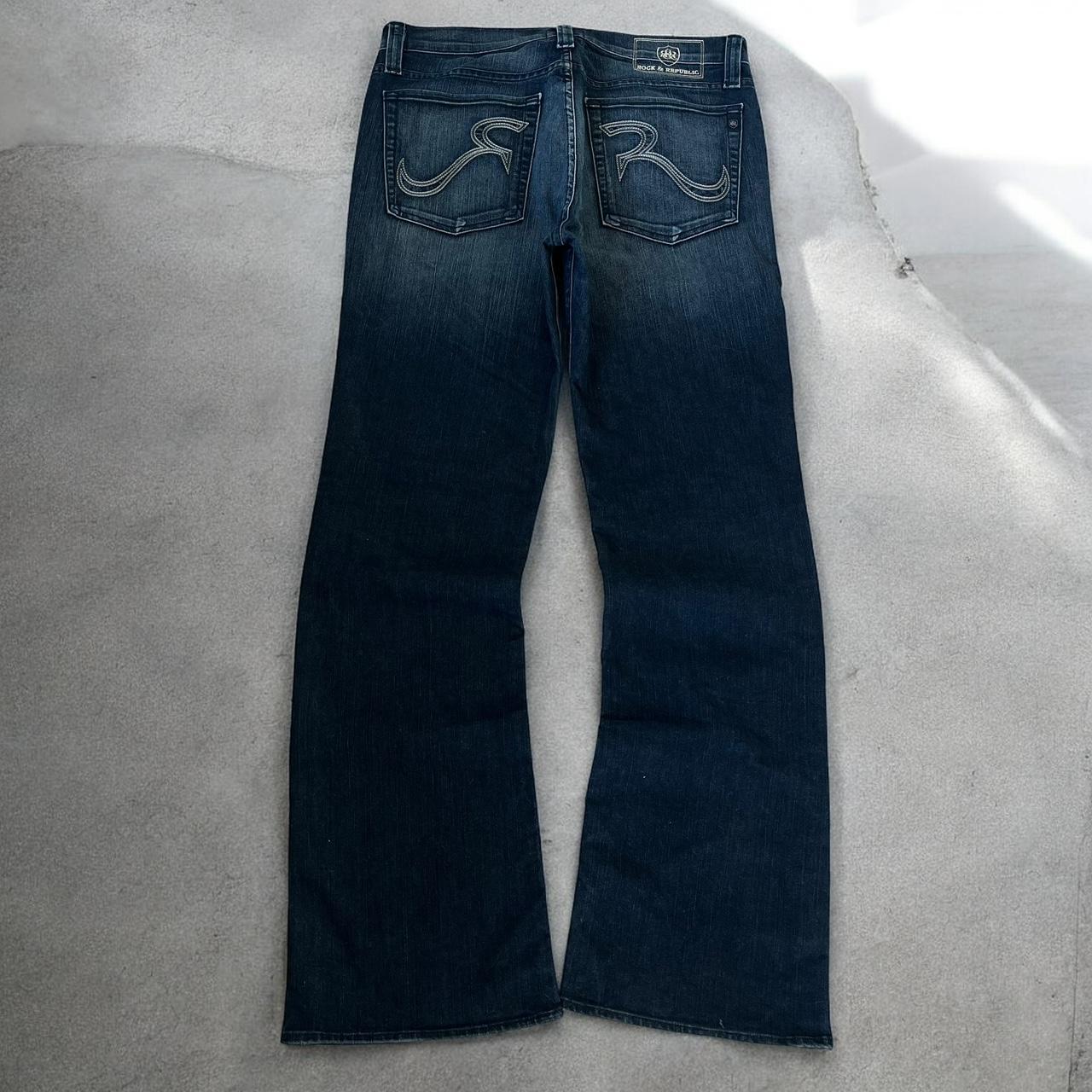 Y2K vintage baggy boot cut flare jeans Grunge style... | Depop