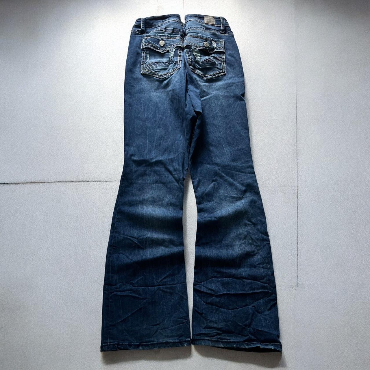 Y2K grunge faded baggy bootcut jeans Grunge style... | Depop