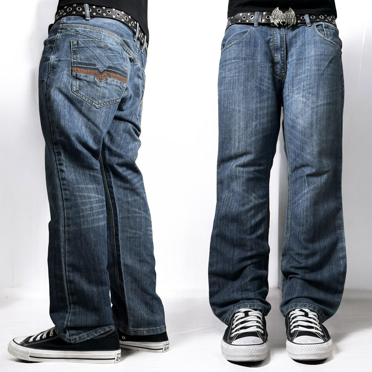 Y2K grunge baggy bootcut jeans Grunge style jeans... | Depop