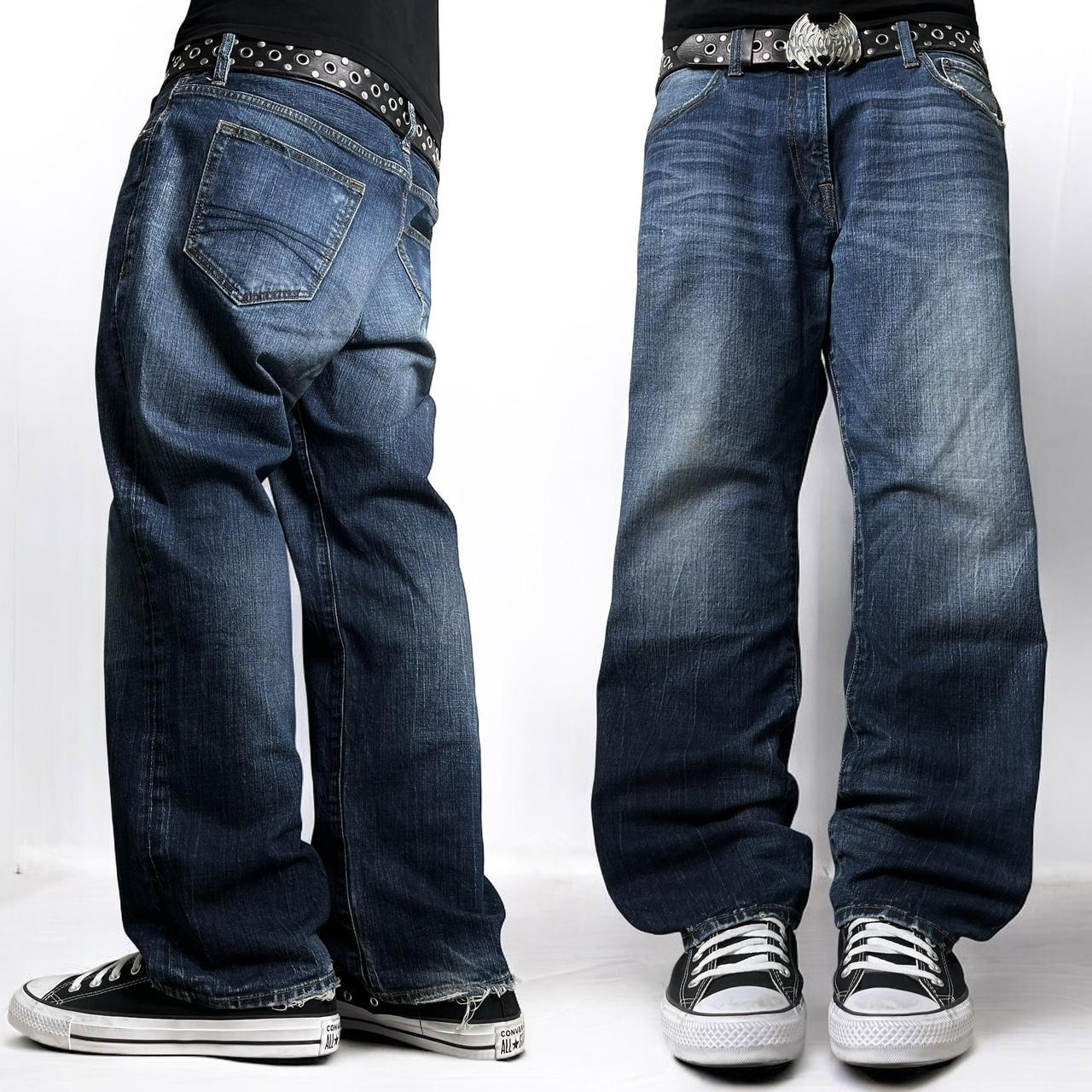 Y2K grunge baggy bootcut jeans grunge style jeans... | Depop