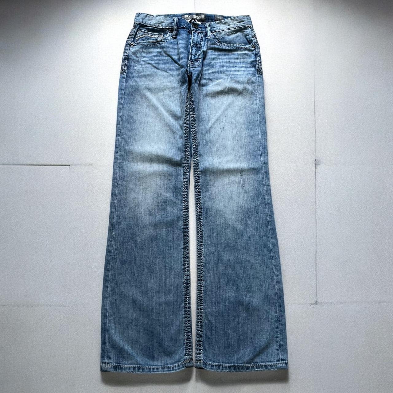 Y2K grunge baggy bootcut jeans Grinder style jeans... | Depop