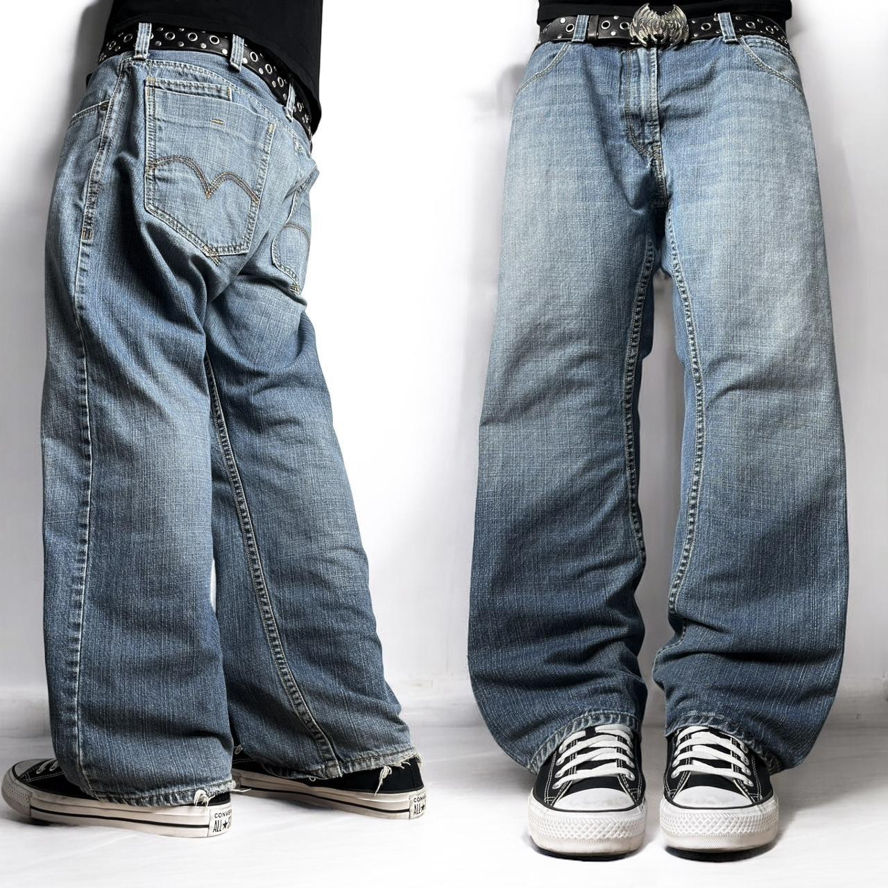 Y2K grunge baggy bootcut jeans Grunge style jeans... | Depop