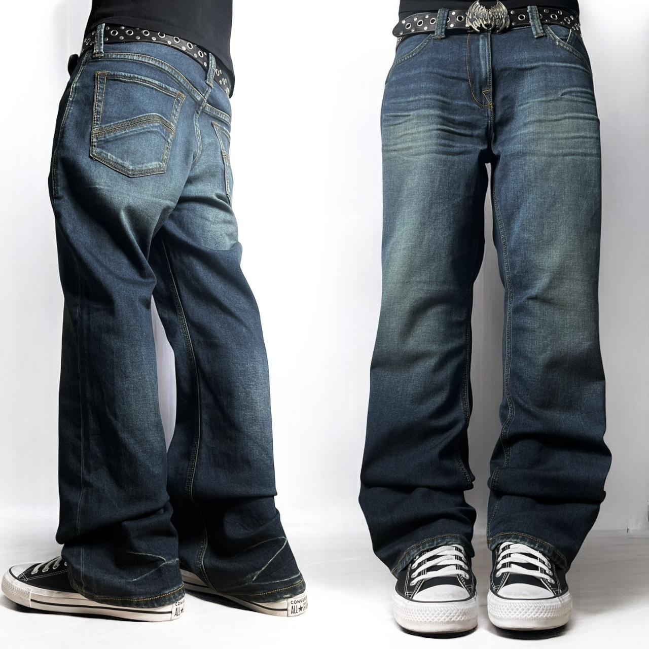 Y2K grunge baggy bootcut jeans Grunge style jeans... | Depop