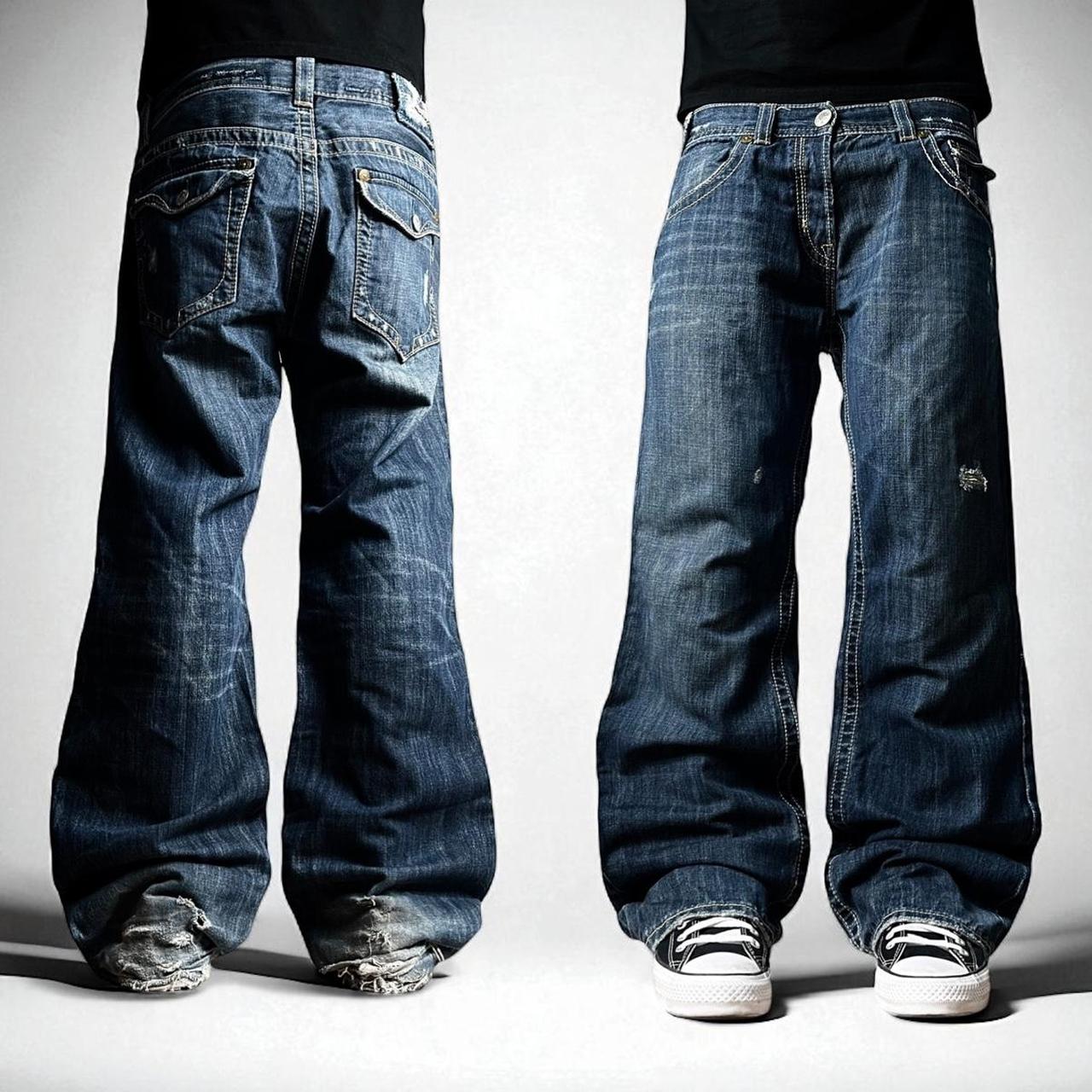 Y2K grunge baggy bootcut flare jeans Grunge style... | Depop