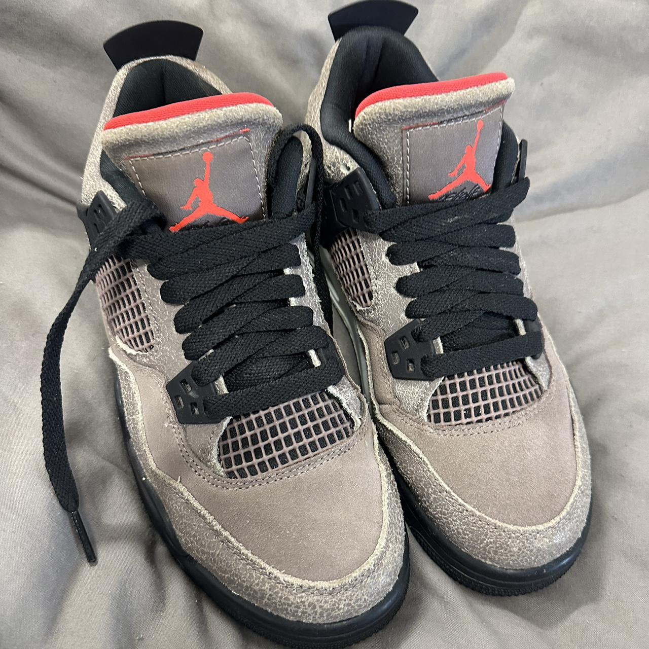 air jordan 4 retro taupe haze sneakers size: US4.5Y... - Depop