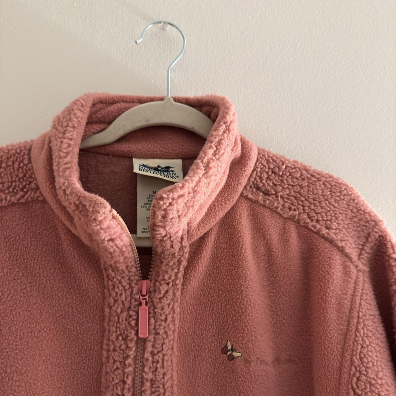 Northern reflections pink zip up sweater!... | Depop