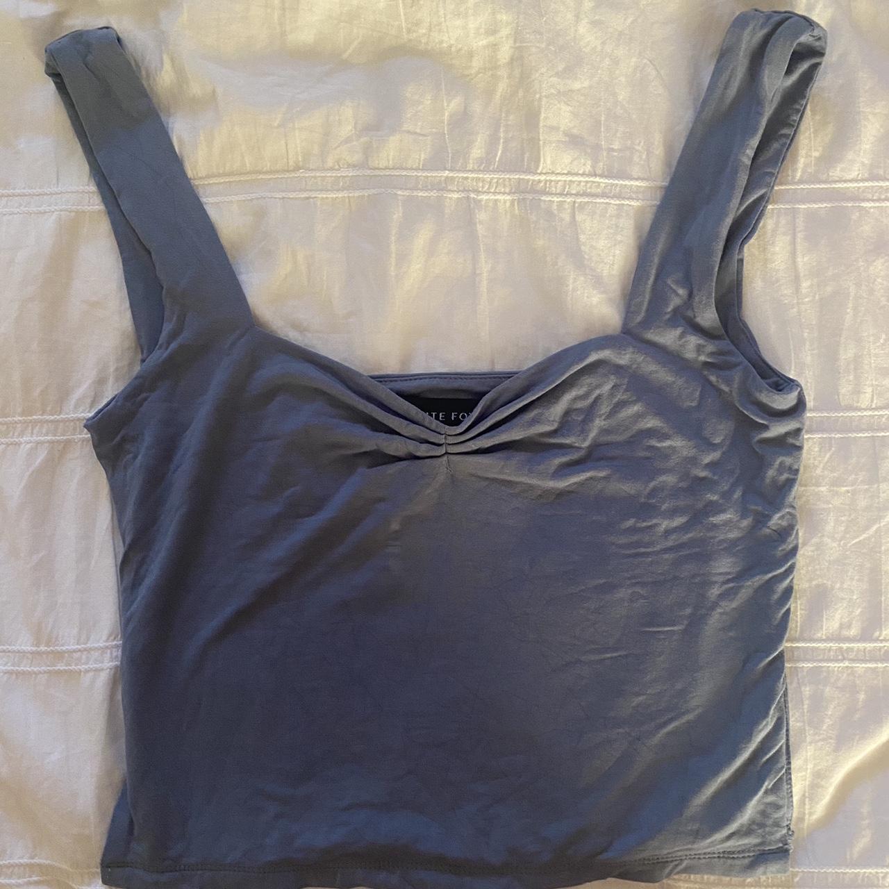 white fox top easily fit size medium to large worn once - Depop