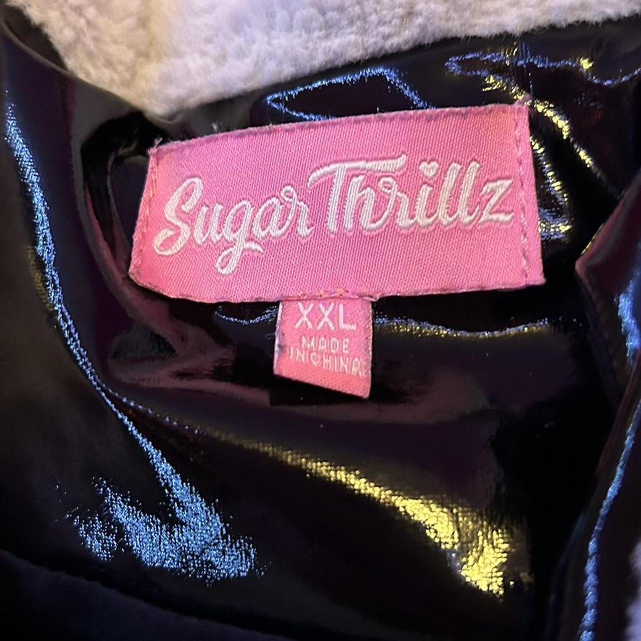 Black Vinylfur Trim Sugar Thrillz Jacket Came Depop