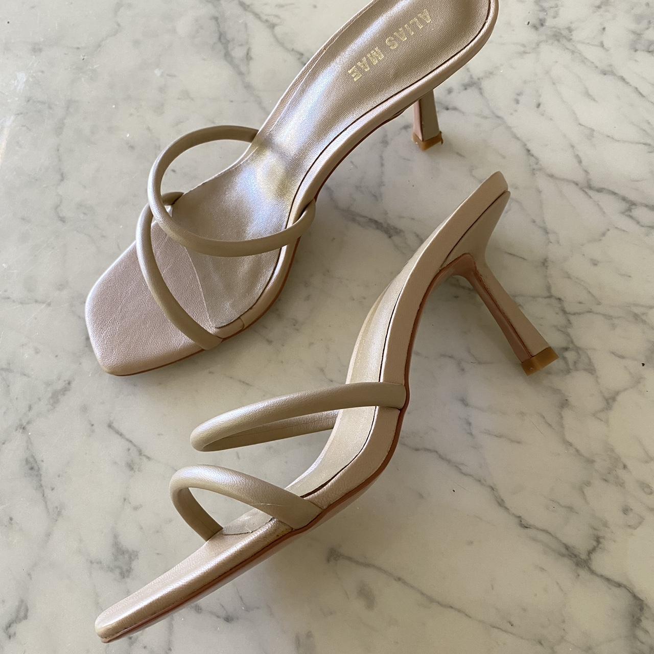 Alias Mae Nude Strap kitten heels, size 38. BNWOT... - Depop