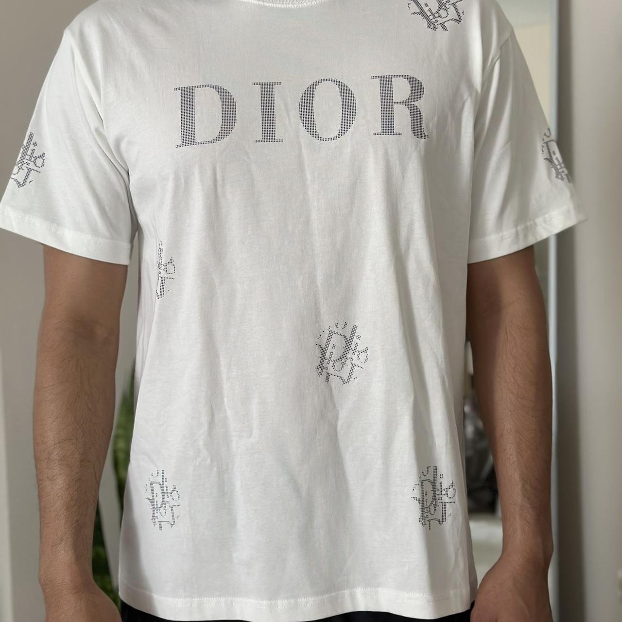 Dior T-shirt men white never worn #dior #men #tshirt - Depop