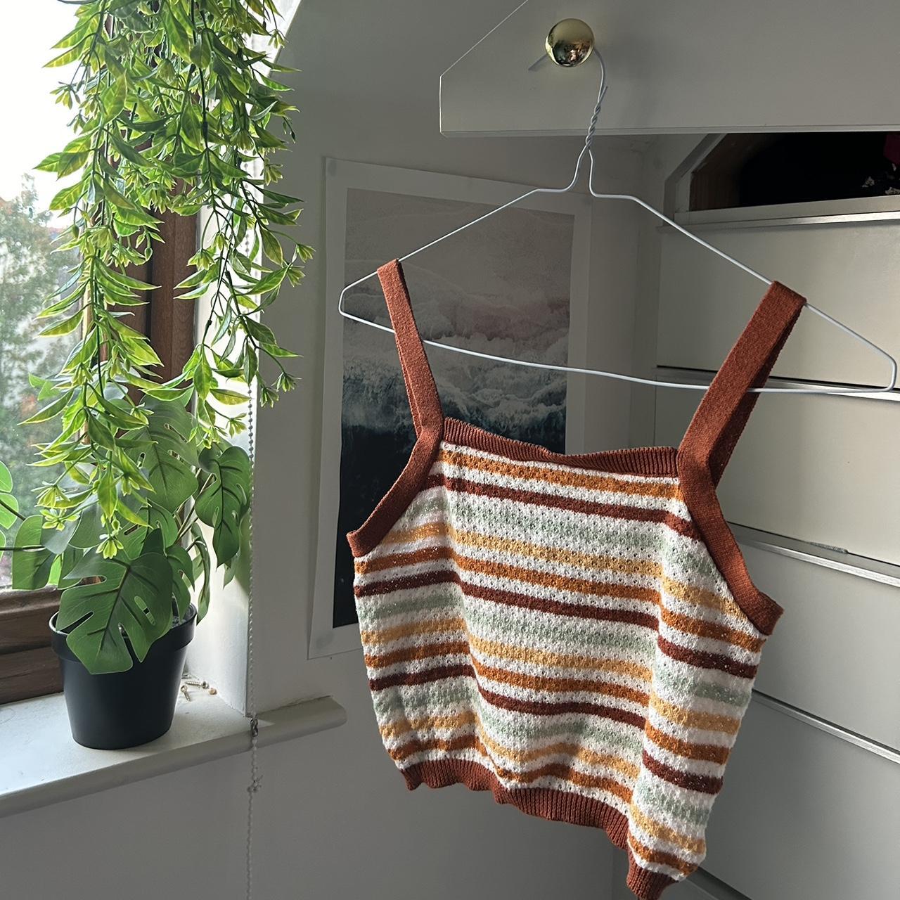 Ghanda stripe top, beachy, boho top - Depop