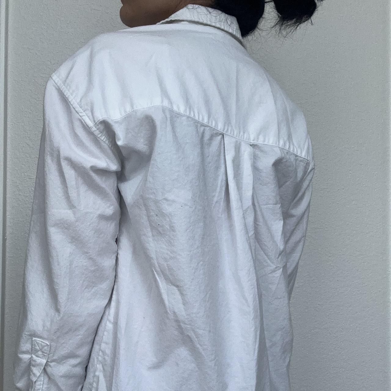 Simple white button down Never worn Great for... - Depop