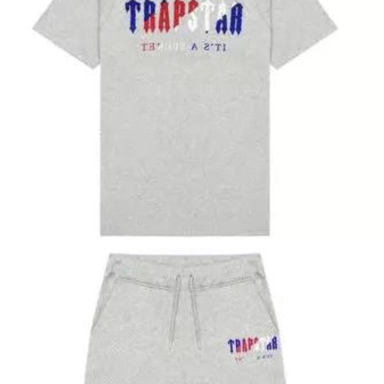 Grey trapstar short set size small message me... - Depop