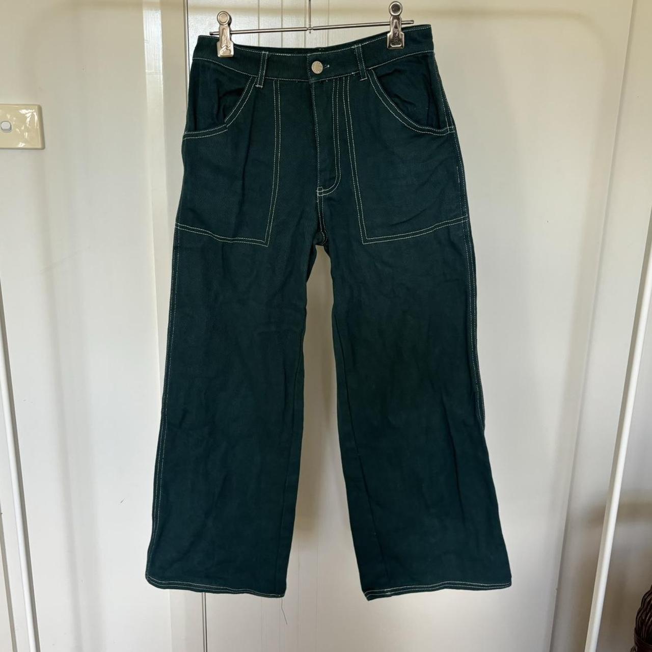 Luck & Trouble Green high waisted jeans only worn a... | Depop