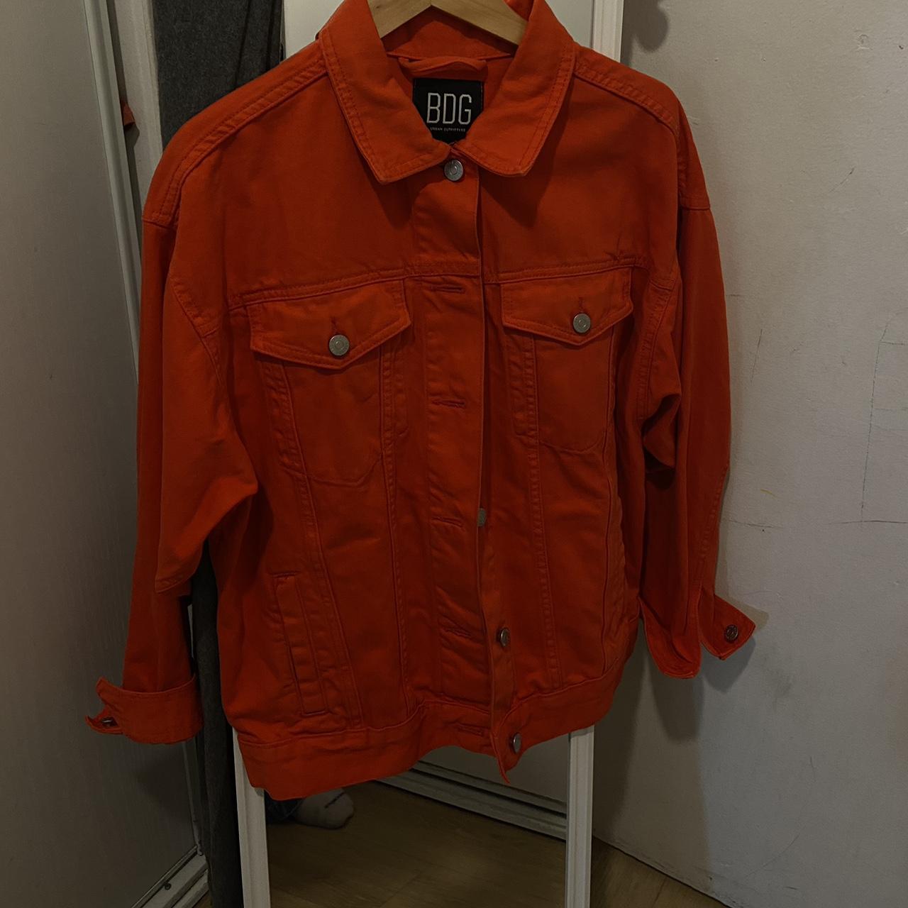 BDG orange denim jacket Used a couple times Feels... - Depop