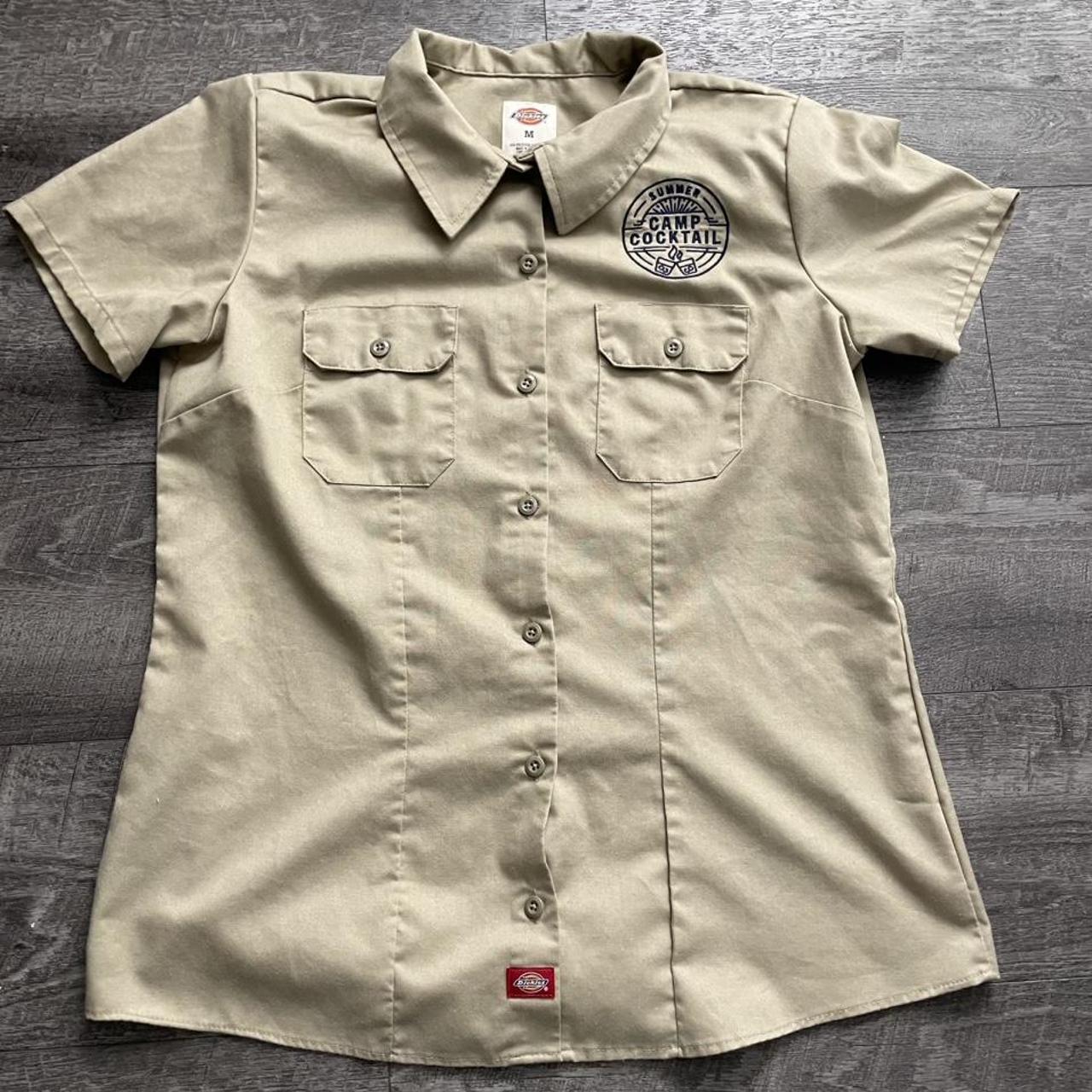 Dickies Button Up Shirt Sizem Condition910 Very Depop