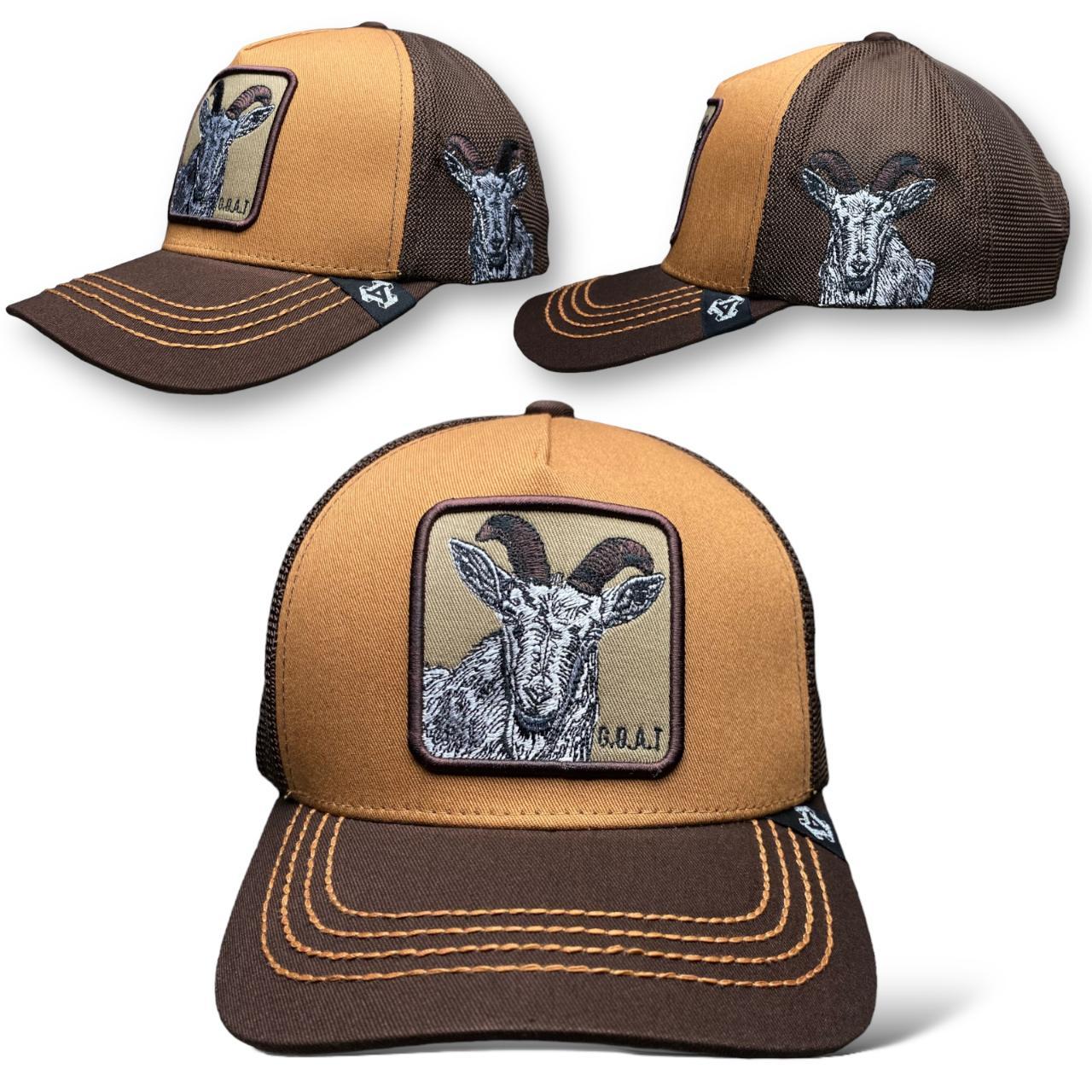 Men's Snapback Cap Embroidered Goat Patch Baseball... - Depop