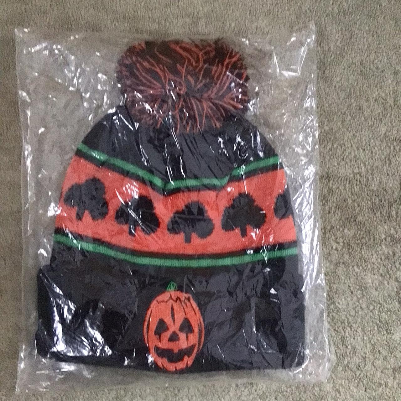 Men's Black and Orange Hat | Depop