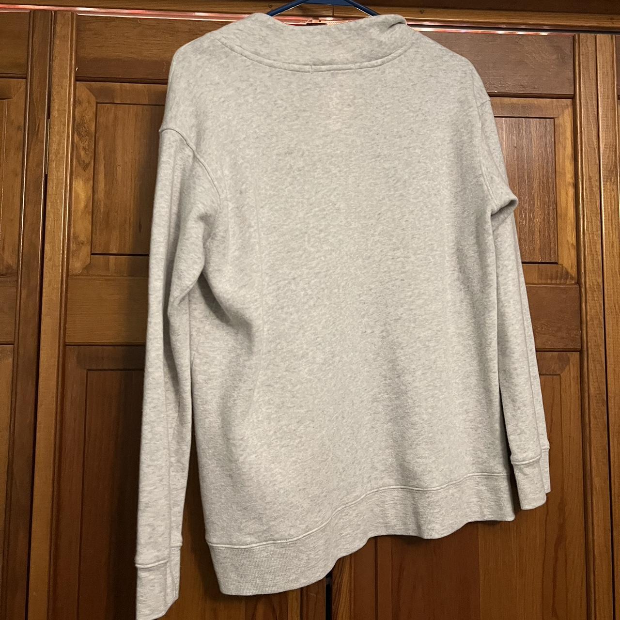 Light grey quarter zip sweatshirt. Brand-Ocean Drive - Depop