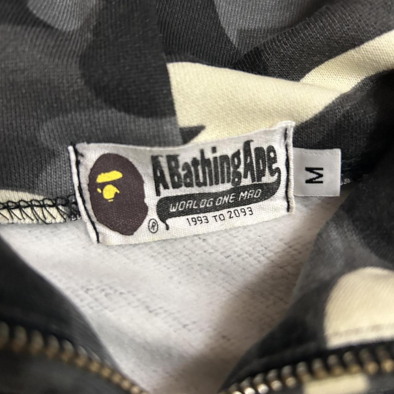 Bape City Camo Shark Full Zip Hoodie 'Black' -worn... | Depop