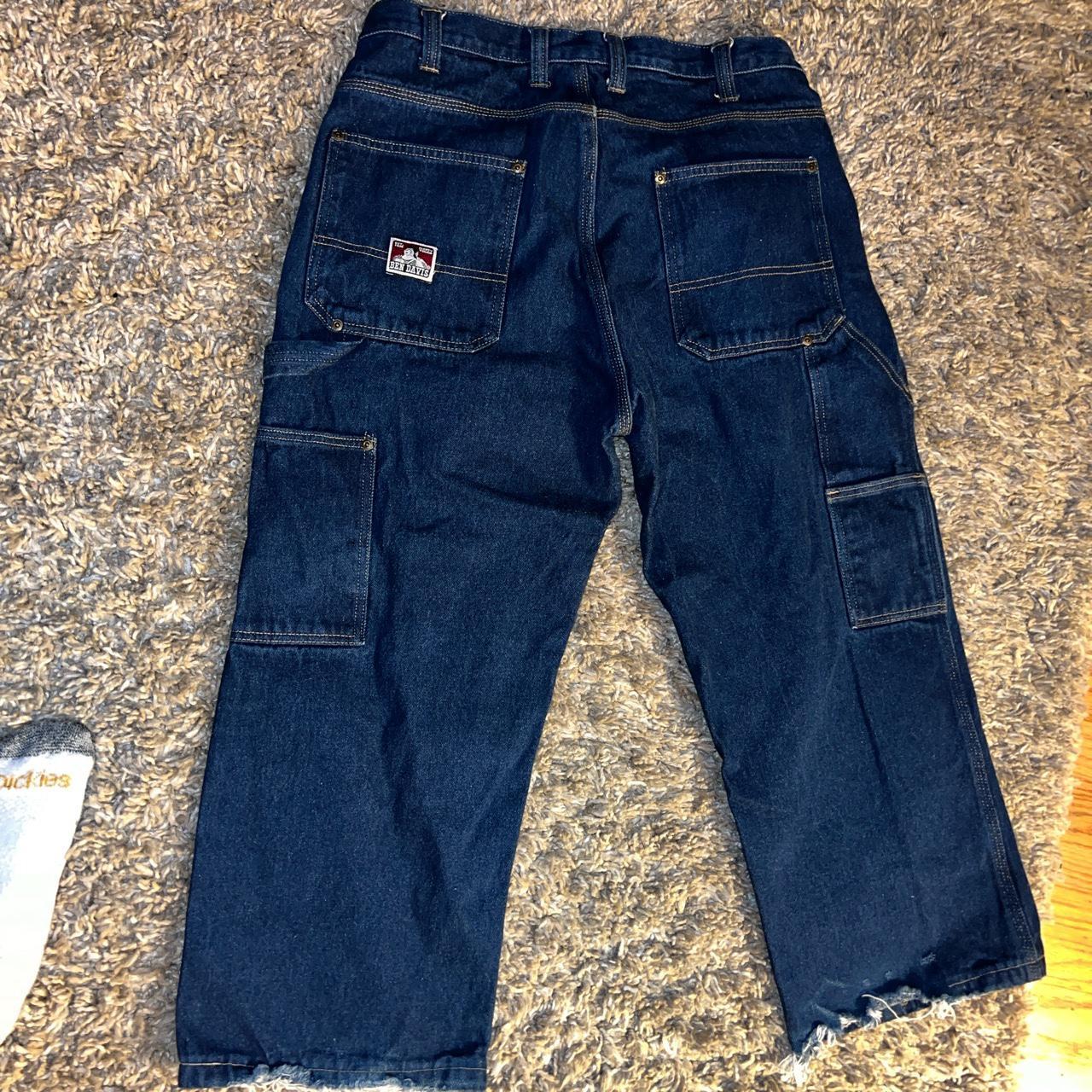vintage ben davis carpenter jeans with dope dark... - Depop