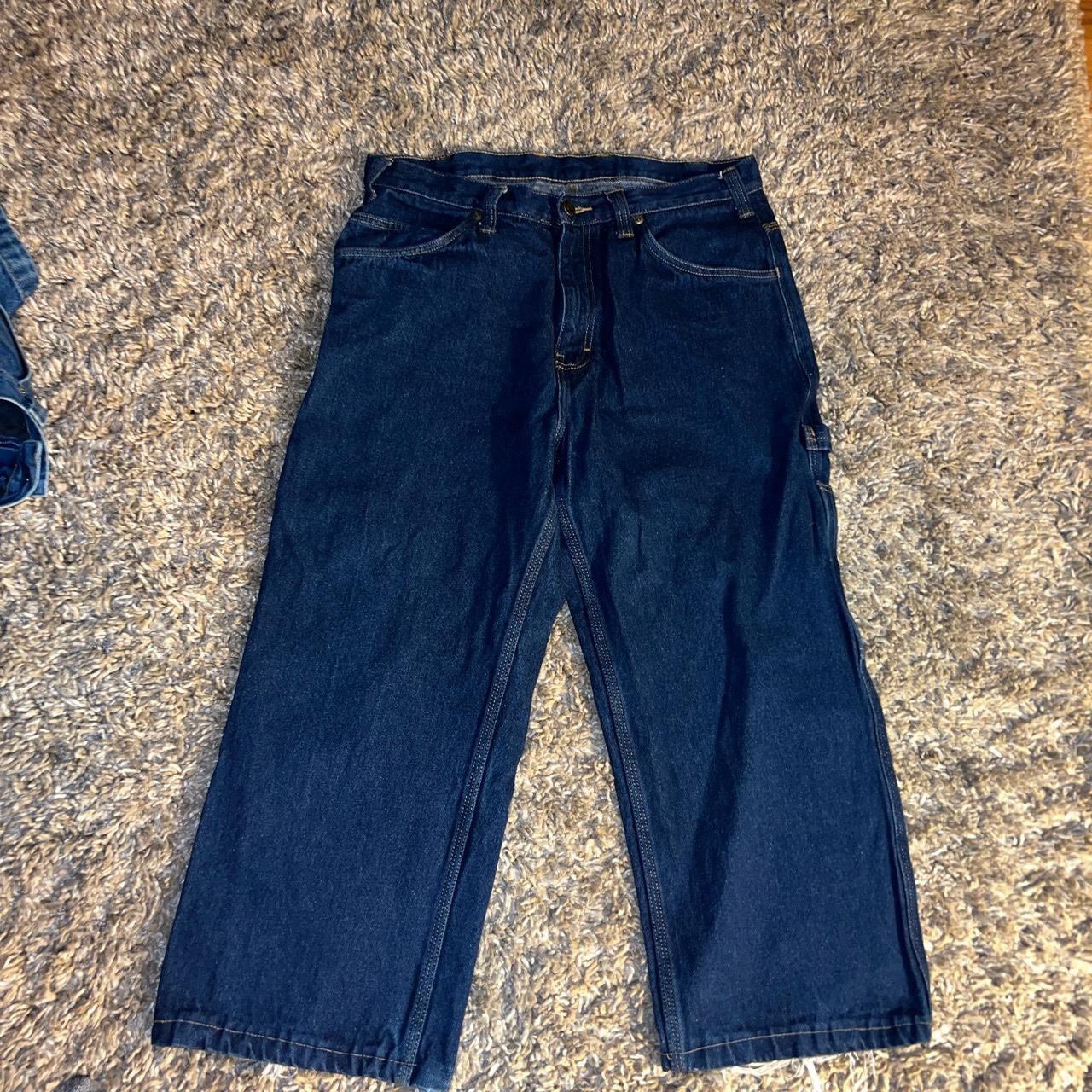 vintage ben davis carpenter jeans with dope dark... - Depop