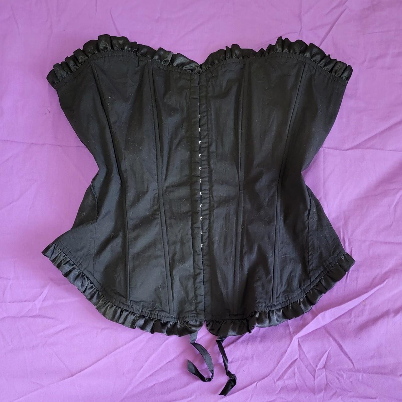 Strapless Corset Black cotton & spandex corset with... - Depop