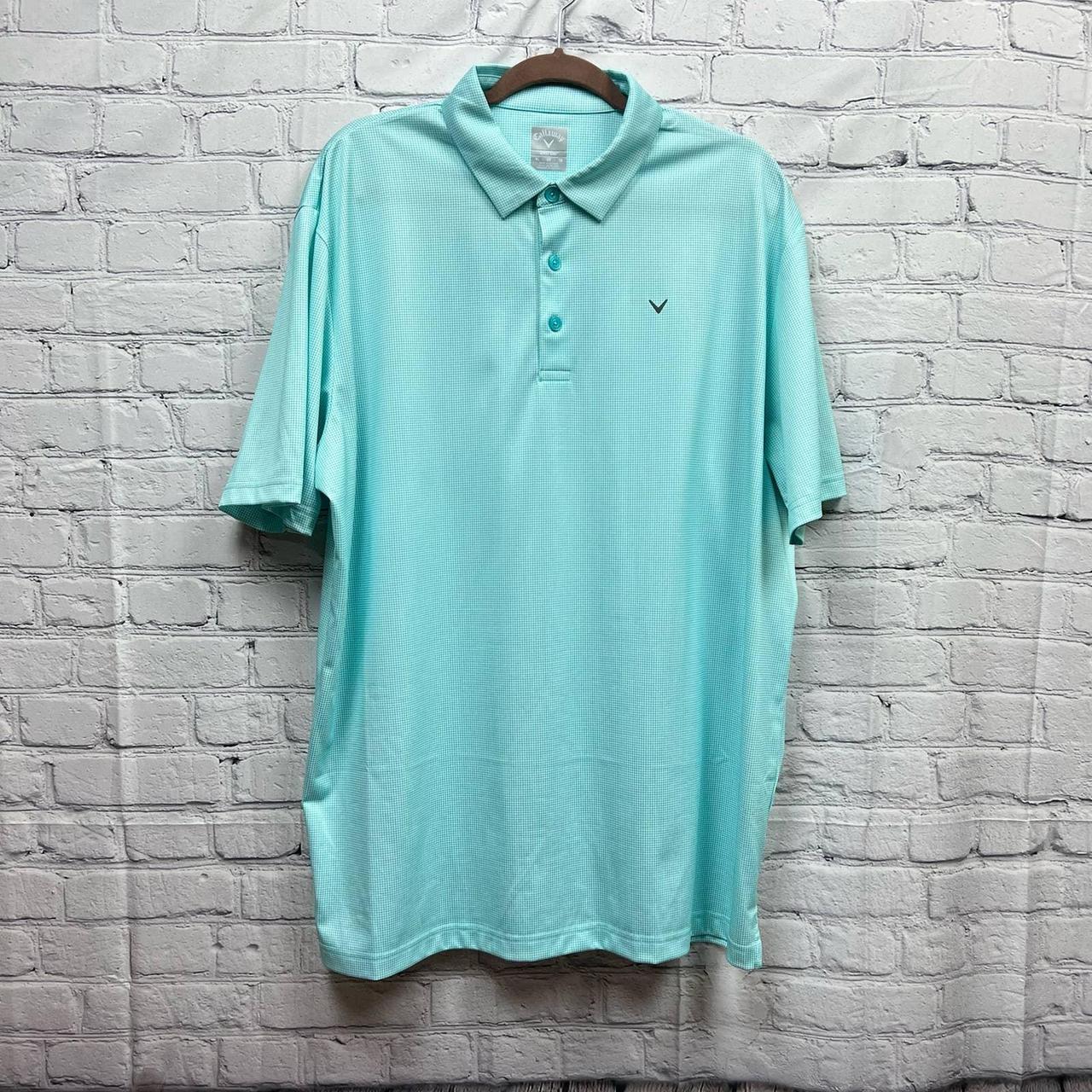 Callaway Golf Opti Dri Mens Blue Micro Stripe Polo... - Depop