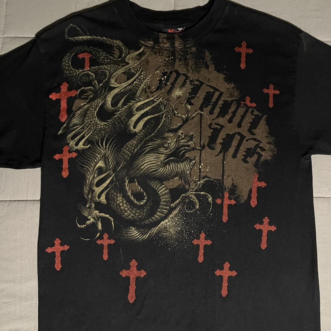 Vintage Miami Ink T Shirt All Over Print Cross... - Depop