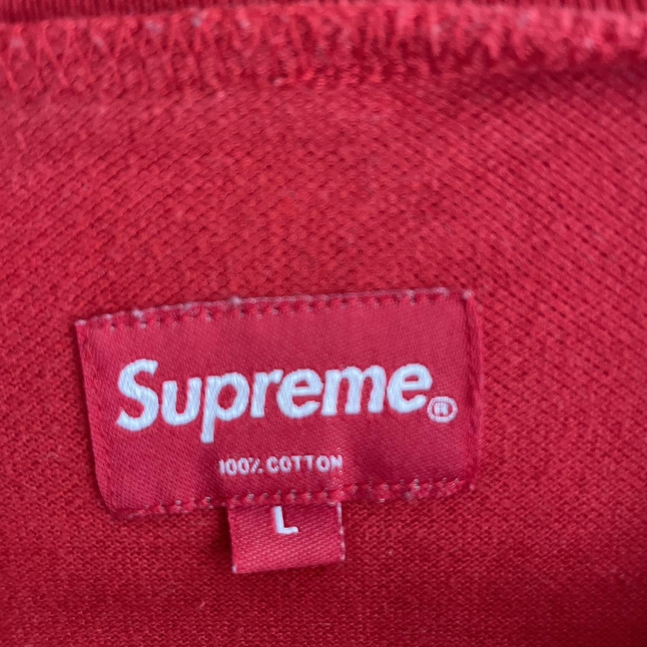 Supreme small box logo t shirt Red Size L Used... - Depop