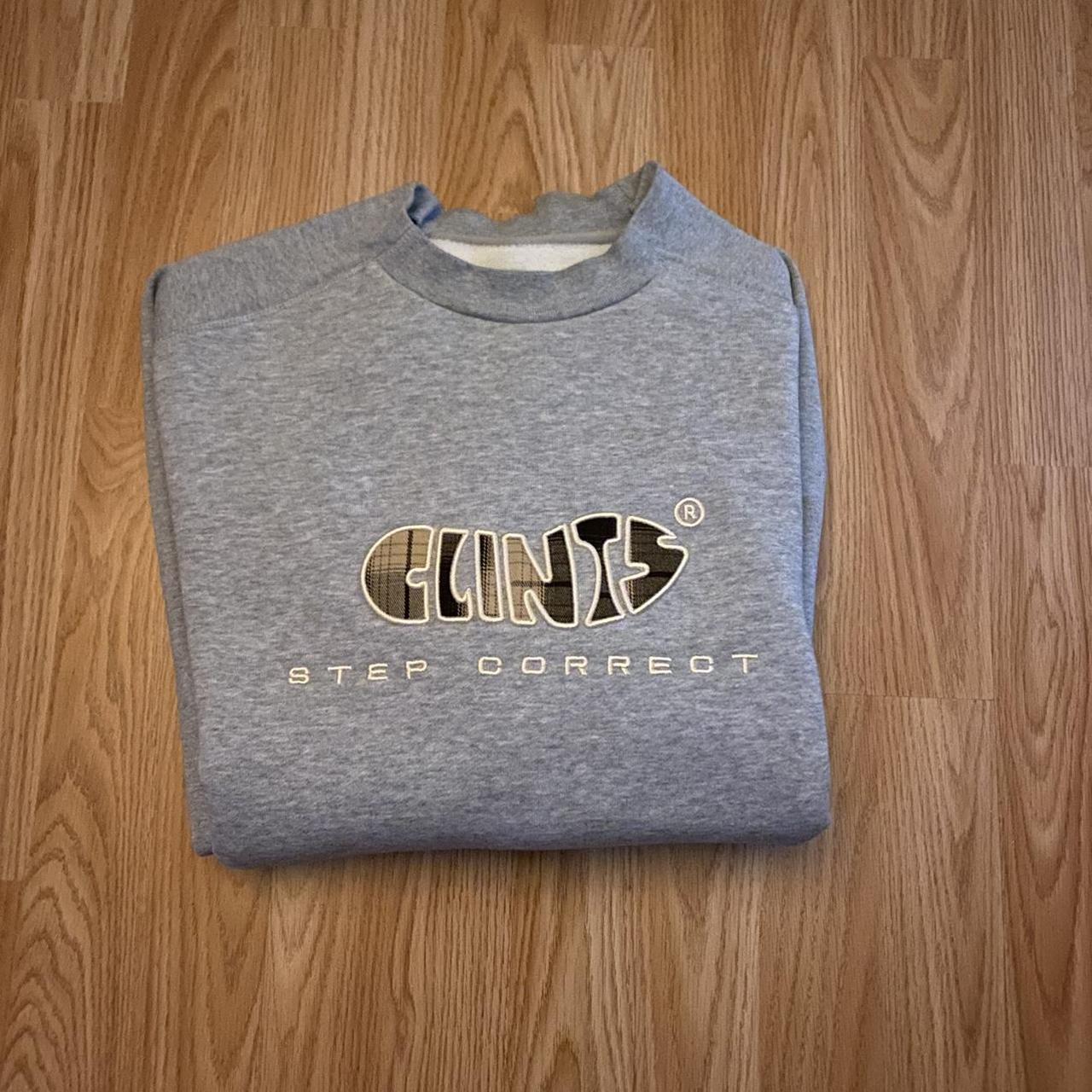 Clint’s grey embroided jumper Size: Large -Great... - Depop