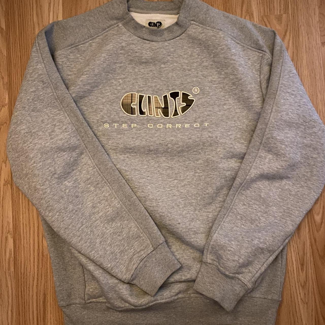 Clint’s grey embroided jumper Size: Large -Great... - Depop