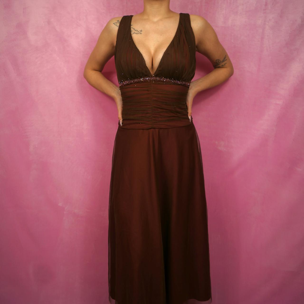 🧚‍♀️burgundy emo fairy esque prom dress🧚‍♀️ •BRAND: JS... - Depop