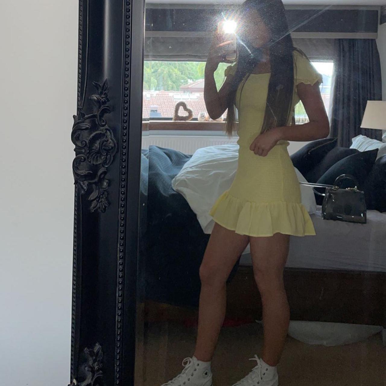 Yellow summer dress worn once perfect condition... - Depop