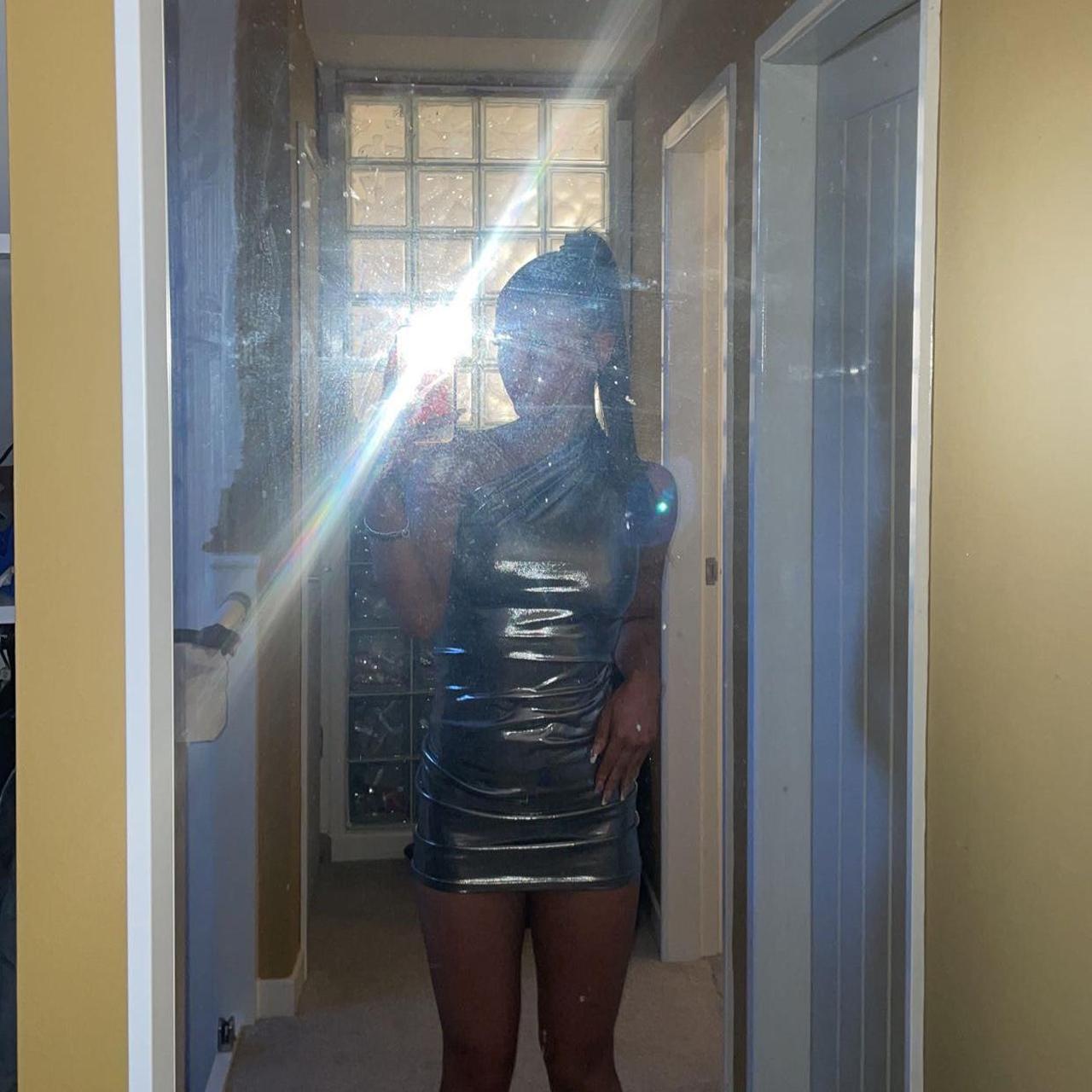 Silver dress worn twice perfect condition, message... - Depop