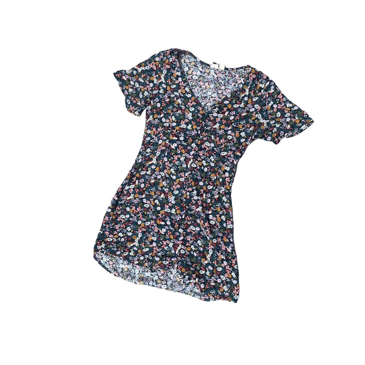 Roxy Women's Black and Green Dress | Depop