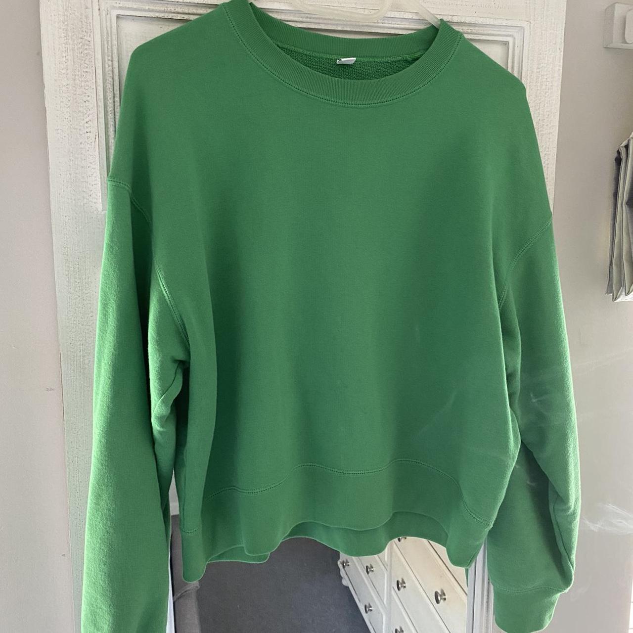 Uniqlo green sweatshirt Slight marks on front but... - Depop