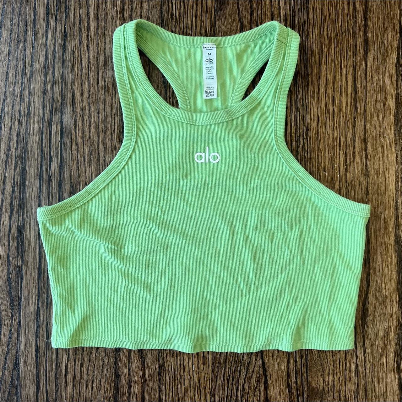 Alo aspire tank -racer back, green apple color,... - Depop
