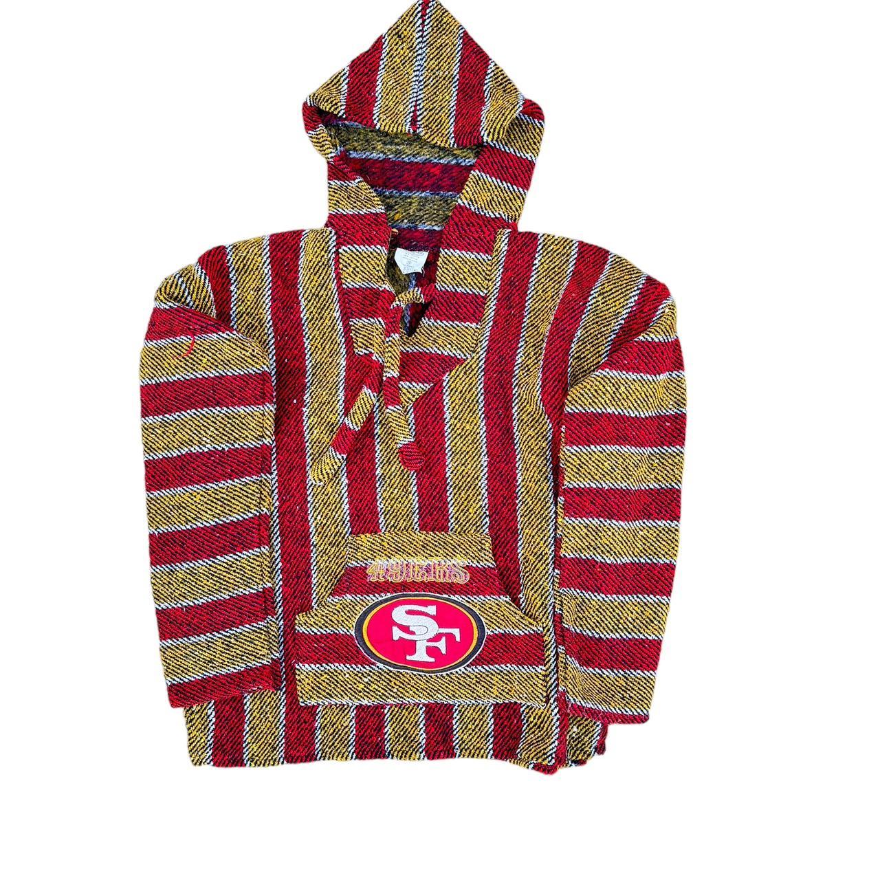 YOUTH XL: San Francisco 49ers Drug Rug Serape Hooded... - Depop