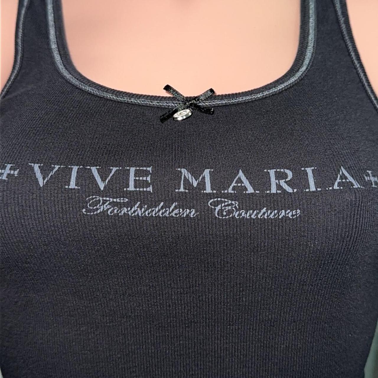 Vive Maria top 🖤⛪️ vm ribbed tank top featuring "vive... - Depop